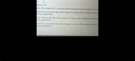 [answered] segment ac lope of line segment ac cannot be determined kunduz
