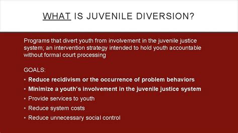 Juvenile Diversion Programs Background And Impact Alison Greene