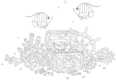 Sunken Ship Coloring Page