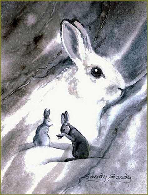 lapins lièvres en peinture et illustrations Sandy Sandy Balades comtoises Lapin Peinture