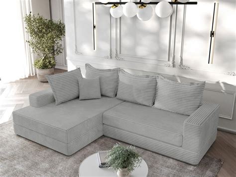 Fun Möbel Ecksofa Ecksofa Oskar Mit Ottomane In Stoff Tilia Inkl 4