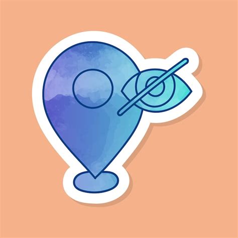 Premium Vector Color Sticker Map Pin Restricted Area