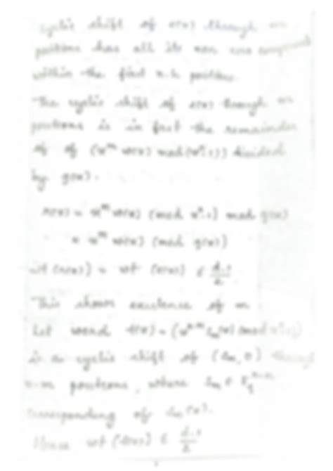 Solution Coding Theory Decoding Algorithm For Cyclic Codes Worksheet