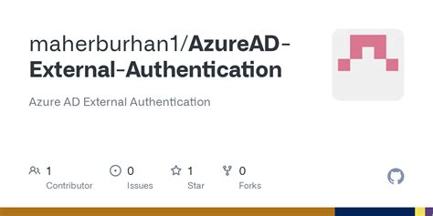 GitHub Maherburhan1 AzureAD External Authentication Azure AD External Authentication