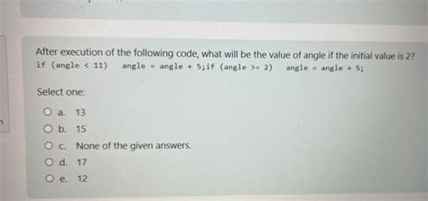 Solved After Execution Of The Following Code What Will Be Chegg