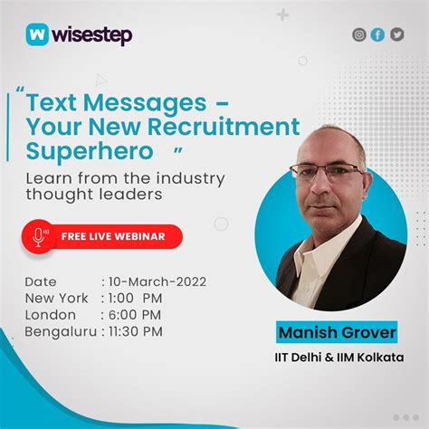 Wisestep On Linkedin Textmessages Wisestep Webinar Recruitment Candidatehiring