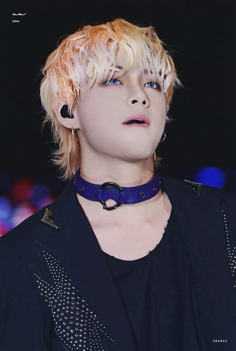 Taehyungs Blonde Mullet Hair Can You Just A Day Just A Day Without
