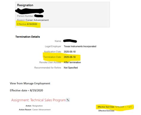Termination Resignation Bip Template Incorrect Dates — Cloud Customer Connect