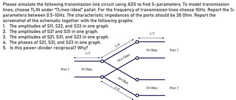 Please Simulate The Following Transmission Line Chegg