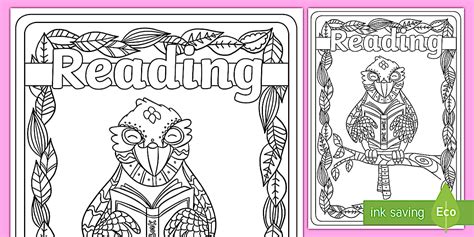 Qld Reading Mindfulness Colouring Book Cover Teacher Made