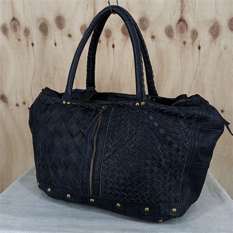 빈티지 여성 징 격자 테슬 빅 토트백 블랙 Hb1203 헬로마켓