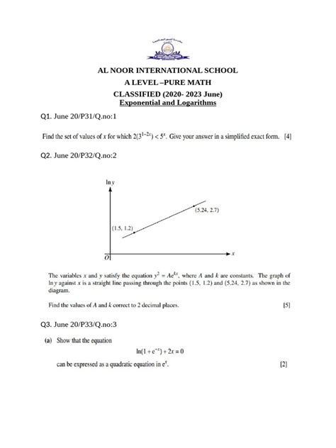 Exponential Andlogarithms Classifieds 2020 23 Pdf