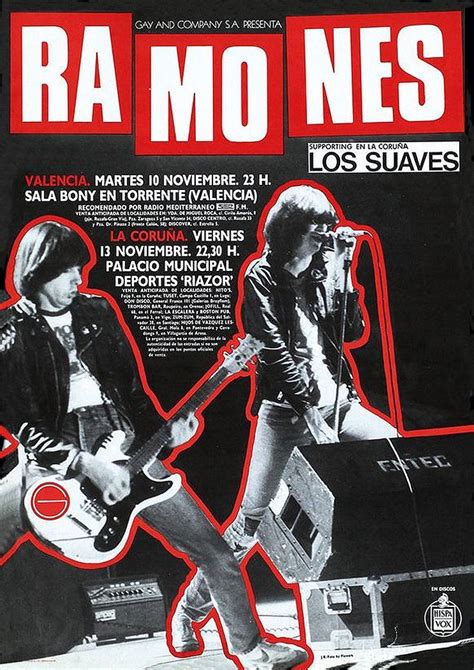 1981 Valencia And La Coruna Joey Ramone Rock Posters Concert Posters