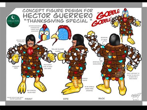 Unreleased Chella Toys Wrestling Megastars Hector Guerrero As Gobbledy
