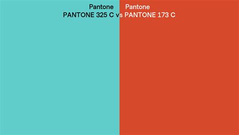 Pantone 325 C Vs Pantone 173 C Side By Side Comparison
