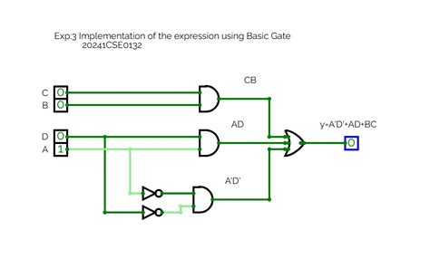 Circuitverse Experiment No 03 Design Of Combinational Circuit