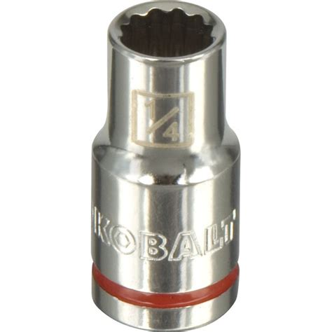 Kobalt Standard Sae 1 4 In Drive 12 Point 1 4 In Shallow Socket In