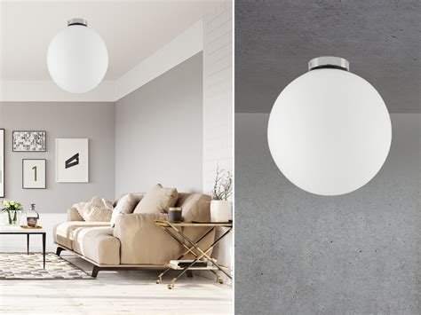 LED Deckenleuchte Glaskugel Weiß
