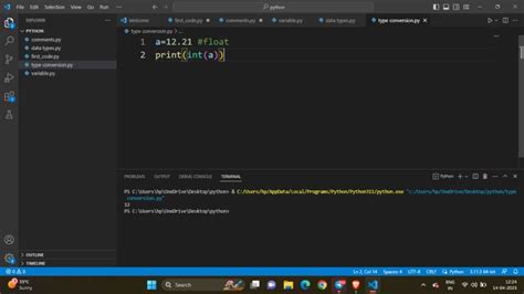 Sathvik Mannava On Linkedin Task 44 Type Conversion Kiran Sagar Pythonlife