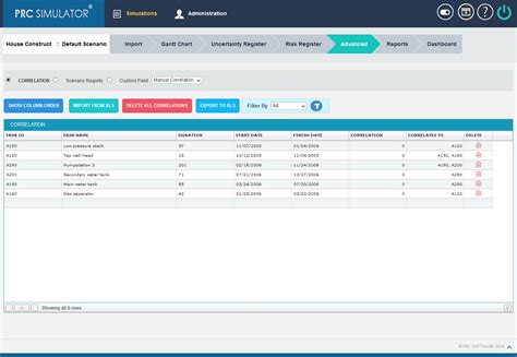 Advanced Correlation Schedule
