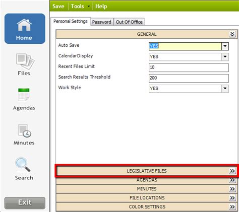 Local Settings Granicus Support