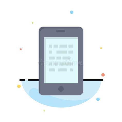 Mobile Read Data Secure E Learning Abstract Flat Color Icon Template Stock Vector