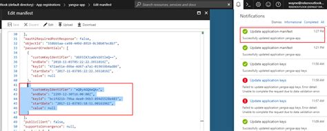 How Can I Add An App Registration Key With Powershell Without Breaking