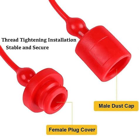 4 Sets Hydraulic Quick Coupler Male Dust Cap And Female Plug Cover