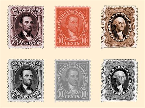 Vintage Postage Stamps Ai Vector Uidownload