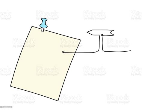 背景に白い背景にペーパークリップと方向を線画とする抽象的なカラーペーパー イラストレーションのベクターアート素材や画像を多数ご用意