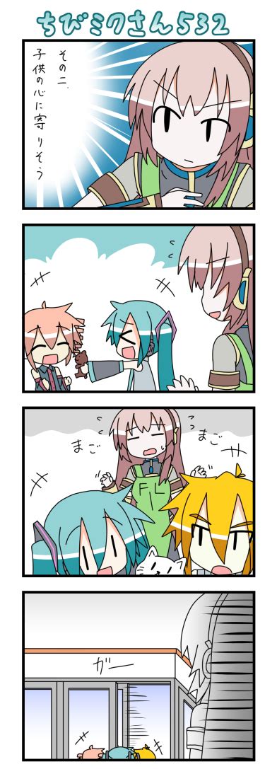 Hatsune Miku Megurine Luka Kasane Teto Chibi Miku And Akita Neru