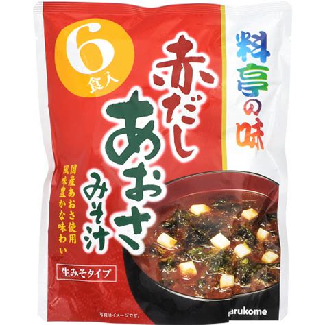 マルコメ 料亭の味 赤だしあおさみそ汁 6食入 ネットスーパー｜トキハオンラインショップ