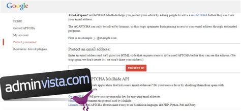 يخفي Google reCAPTCHA Mailhide بريدك الإلكتروني خلف اختبار CAPTCHA