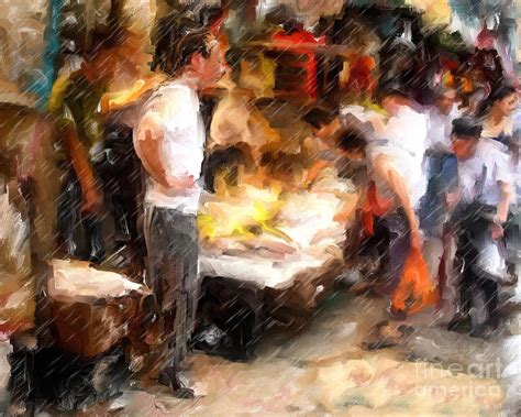 Chinatown Rain Mixed Media By Marilyn Sholin Fine Art America