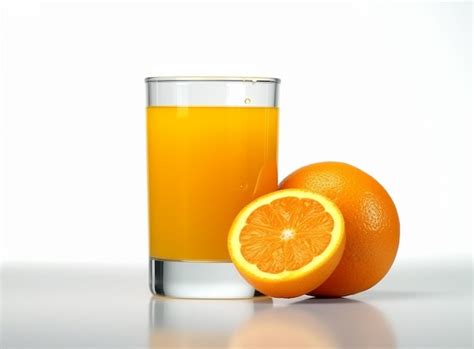 Premium Ai Image A Glass Of Orange Juice Next To Two Oranges