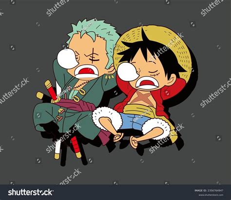 Funny Zoro Lufy Sleeping Stock Illustration 2356764947 Shutterstock