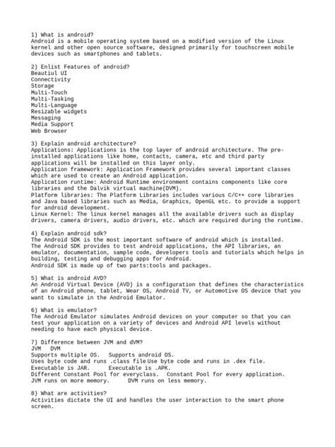 Mad Oral Pdf Android Operating System Application Software