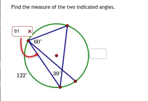 Solved Find The Measure Of The Two Indicated Angles