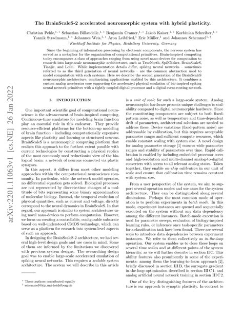 Pdf The Brainscales 2 Accelerated Neuromorphic System With Hybrid