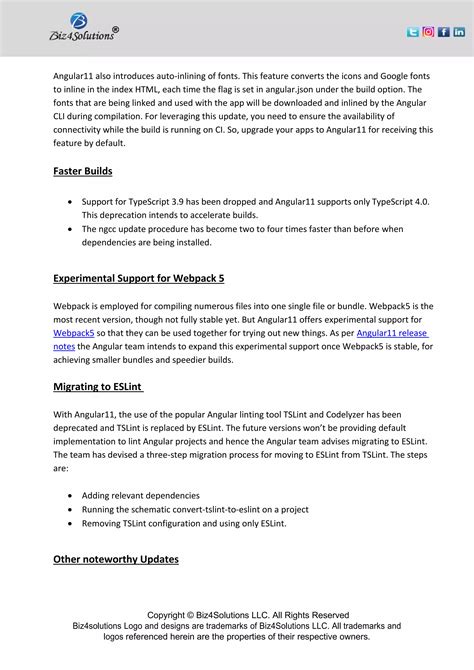 Angular11 Exciting New Features And Updates Pdf