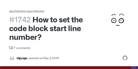 how to set the code block start line number · issue 1742