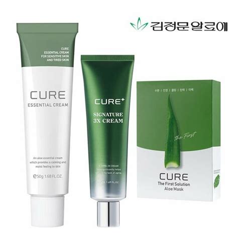 김정문알로에 큐어 에센셜크림3x크림마스크팩 시즌2 10매 티몬