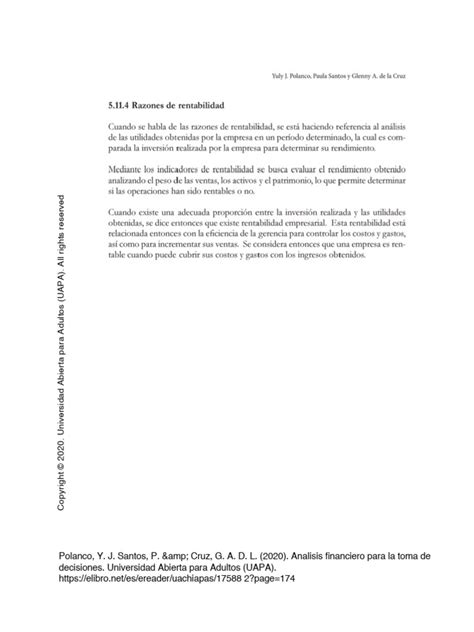Razones Financieras Rentabilidad Y Mercado Pdf Ciencias Sociales