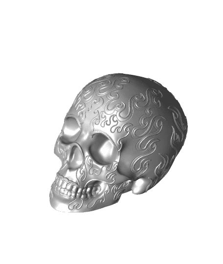 Flame Skull 3d Model By Chelscct Chelseycreatesthings On Thangs