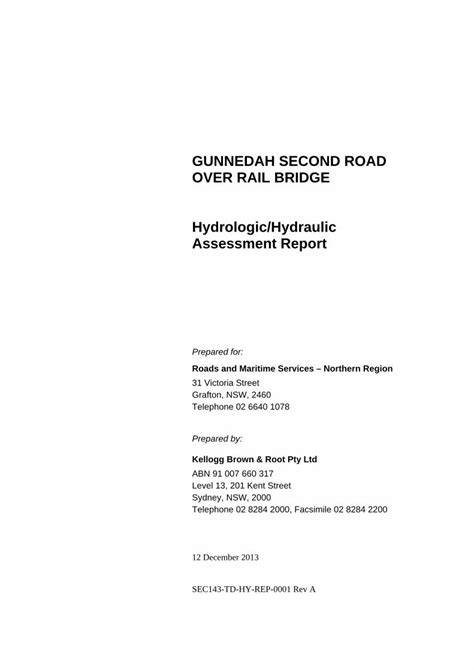 Pdf Hydrologichydraulic Assessment Report Dokumentips