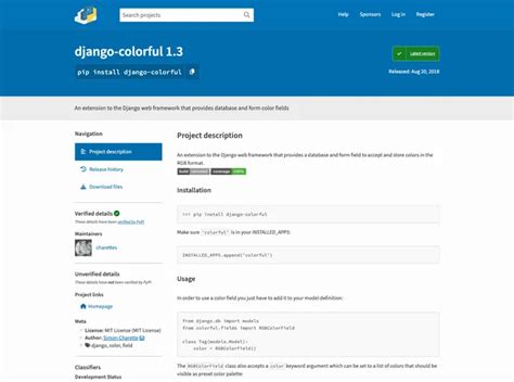 Django Colorful By Charettes A Undefined Template Built At Lightspeed