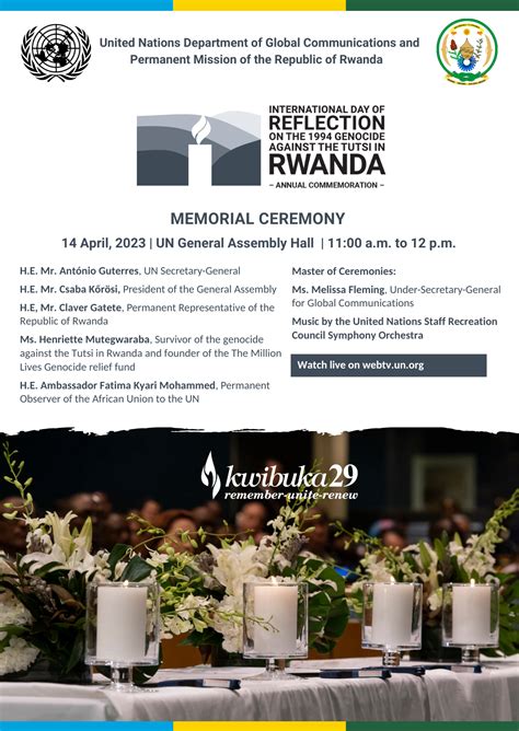 Reflecting On Genocide Against The Tutsi In Rwanda Guterres Urges All