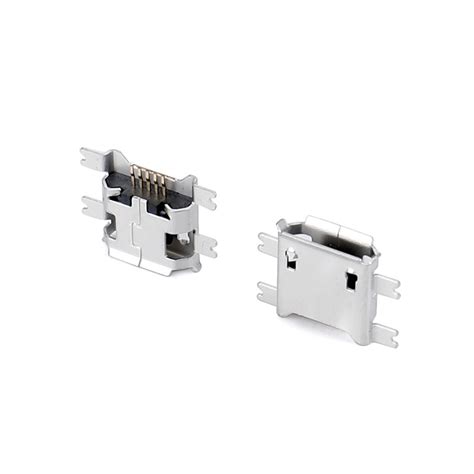 04BT 1807 Micro USB 5F SMT B型四脚全贴破板式1 17有卷边 micro usb连接器 东莞泰辰电子科技有限公司