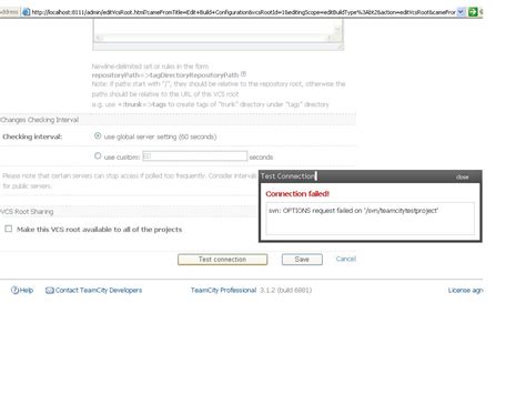 Vcs Settings Teamcity Support Jetbrains