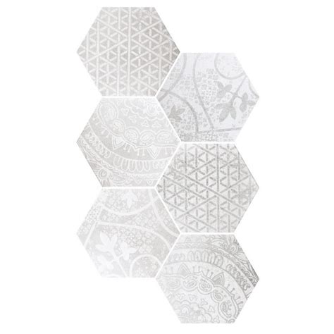 Carrelage Sol Mur Hexagonal Motif Patchwork 26 23 Cm Alchimia Ars